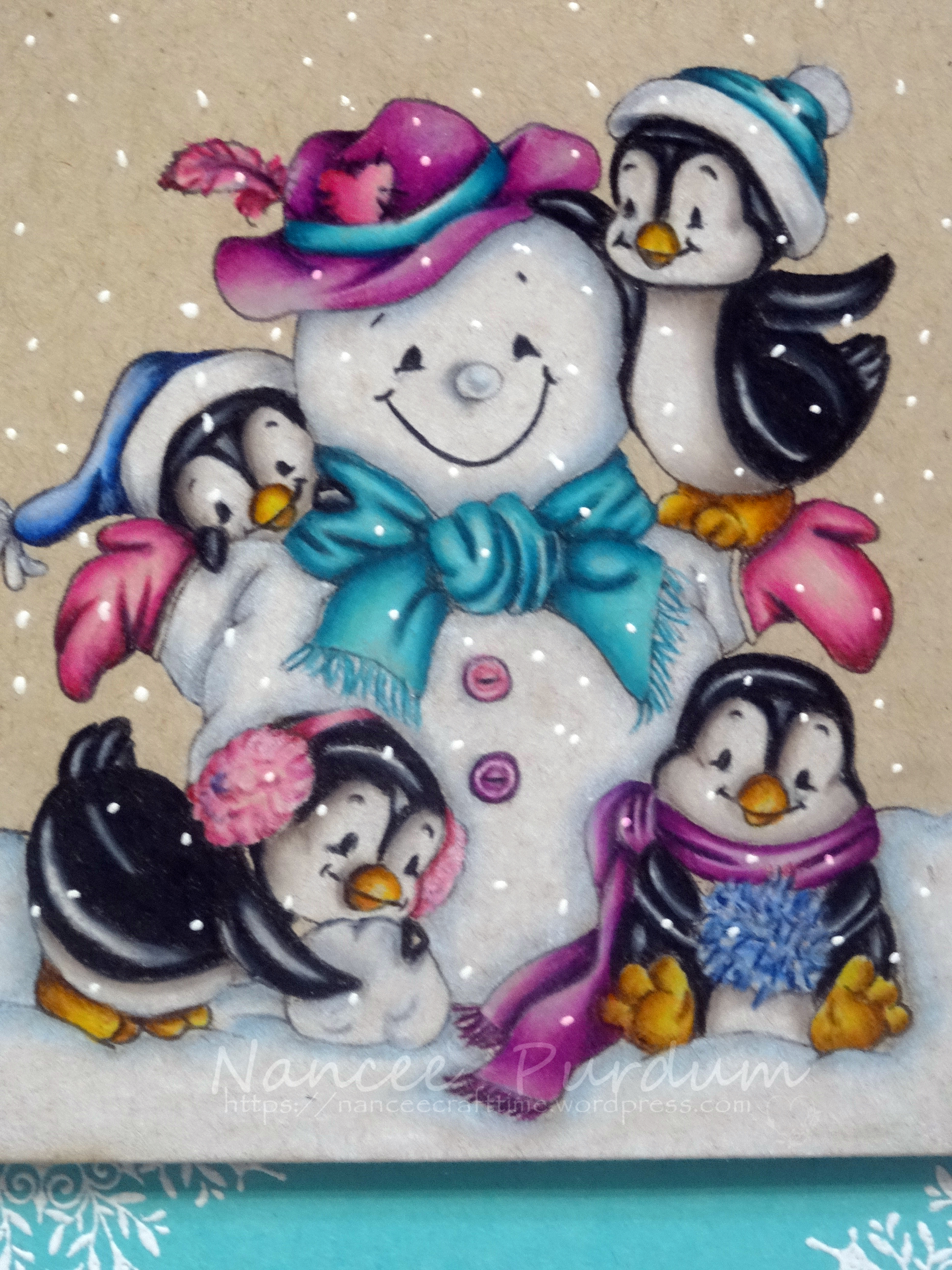 Penguins Build A Snowman – A Little Crafting Time
